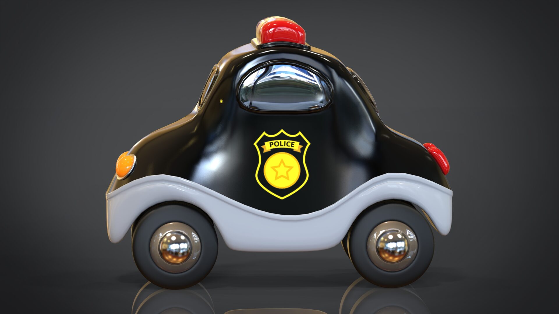 Police Toy Car 3D Model