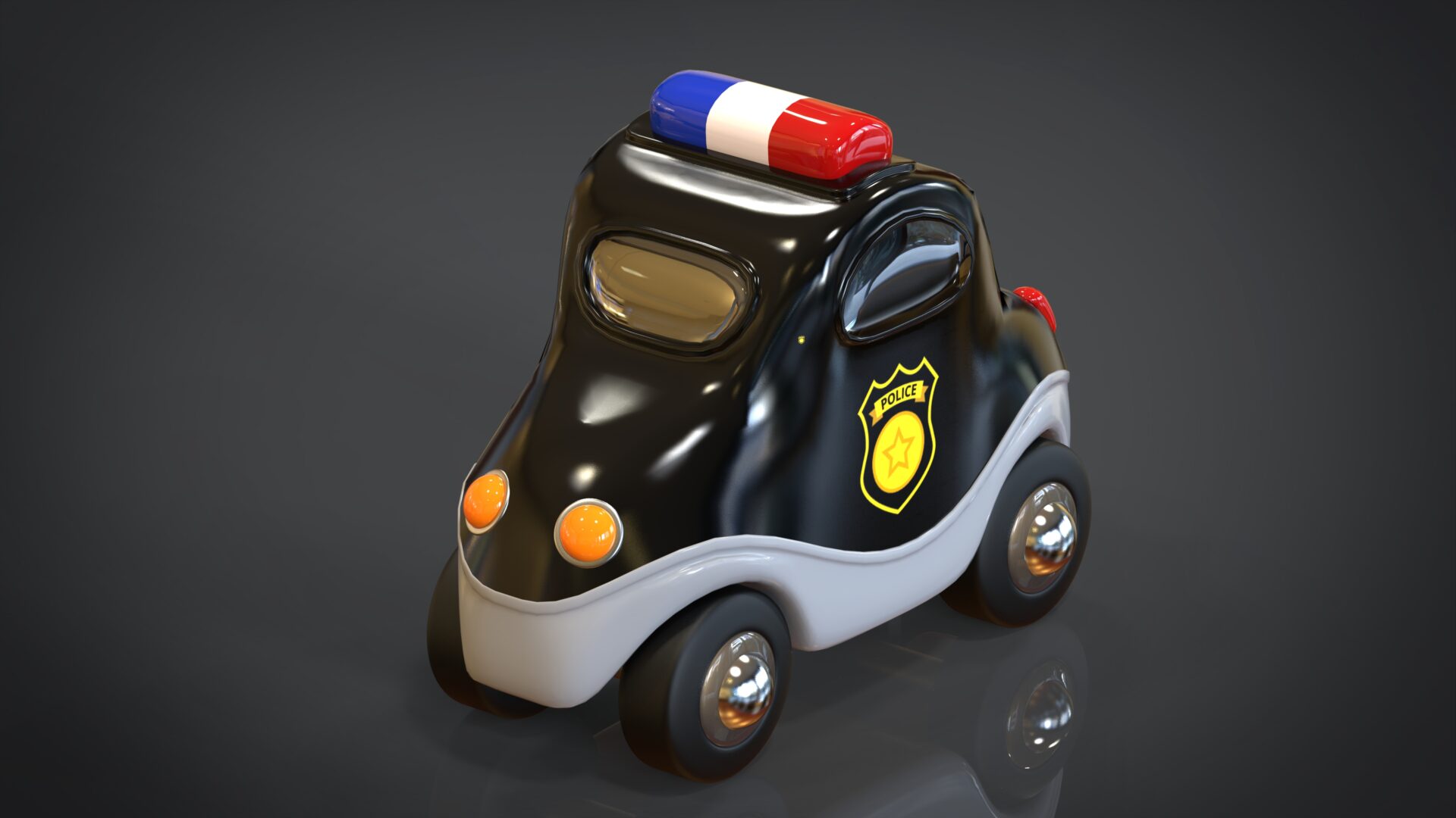 Police Toy Car 3D Model