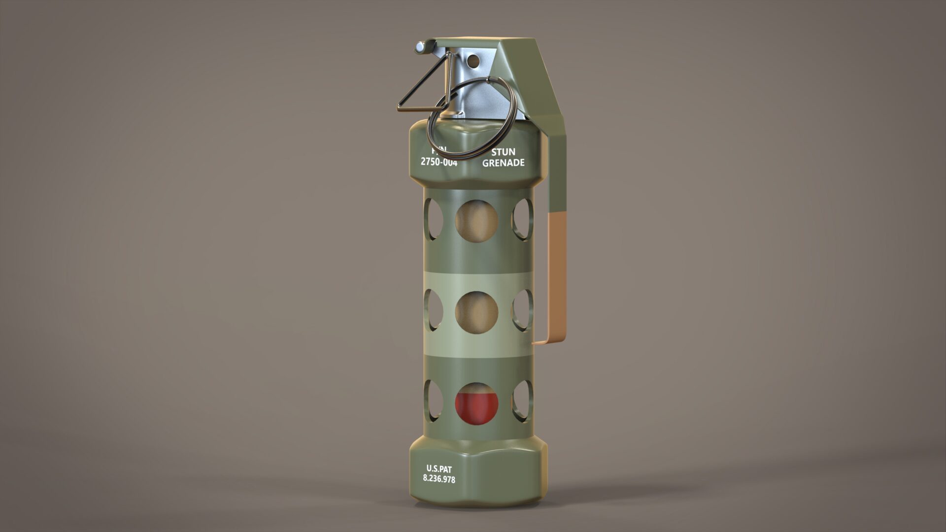 M84 stun Grenade 3D Model
