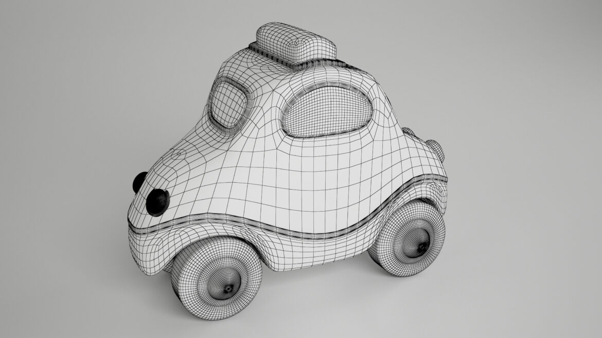 Police Toy Car 3D Model