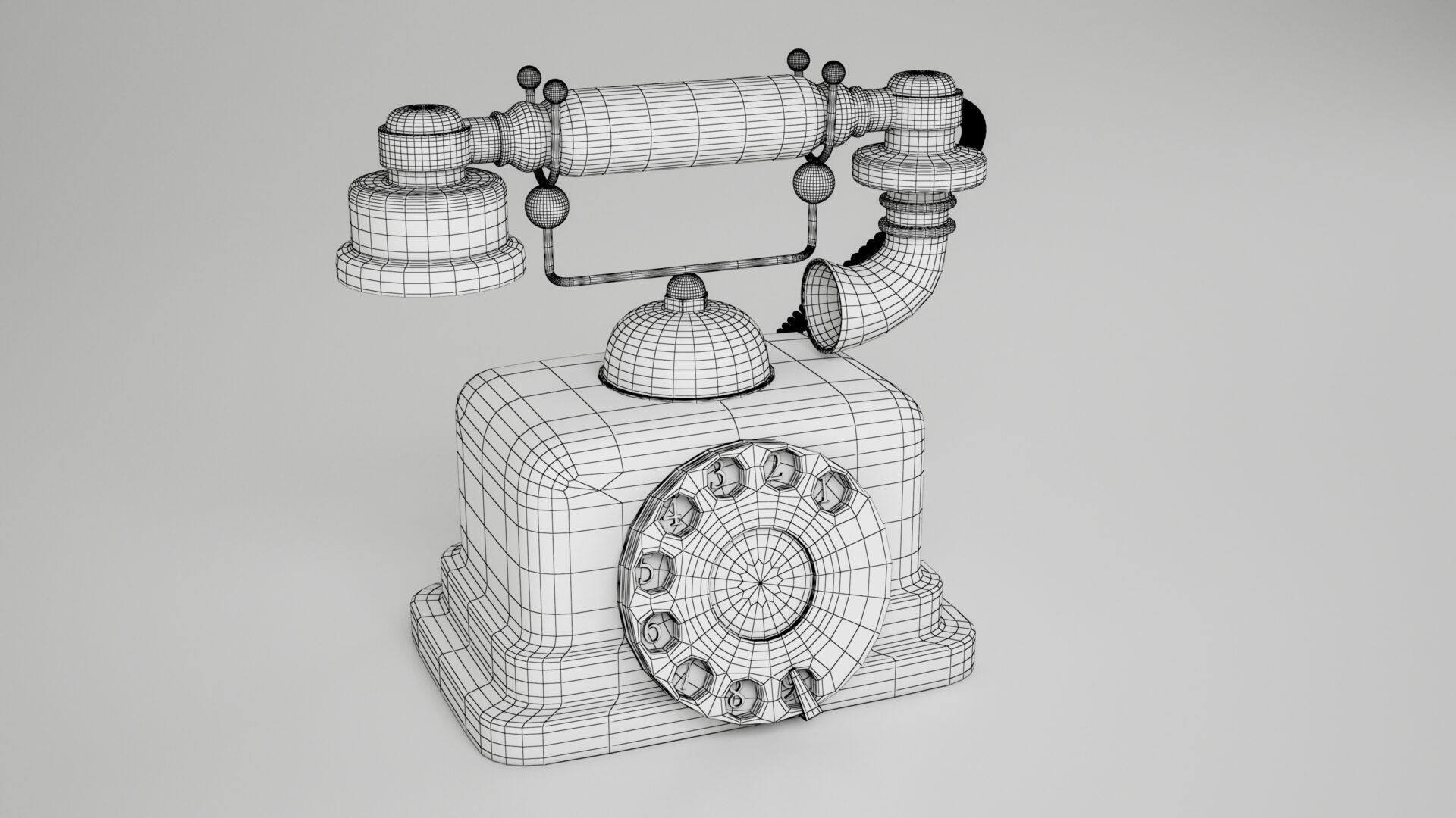 Retro Telephone 3D Model