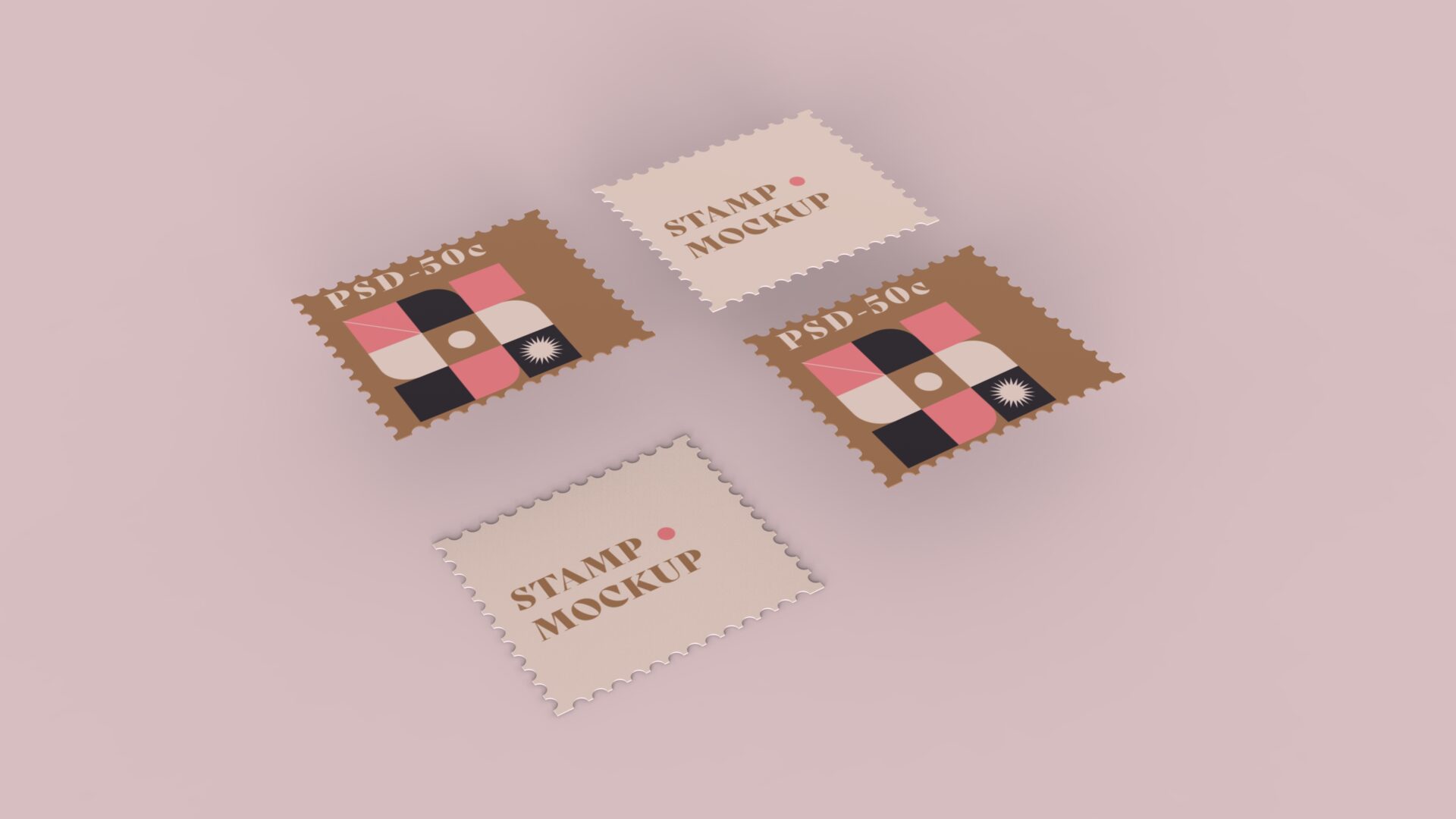 Postage Stamp 3D Model