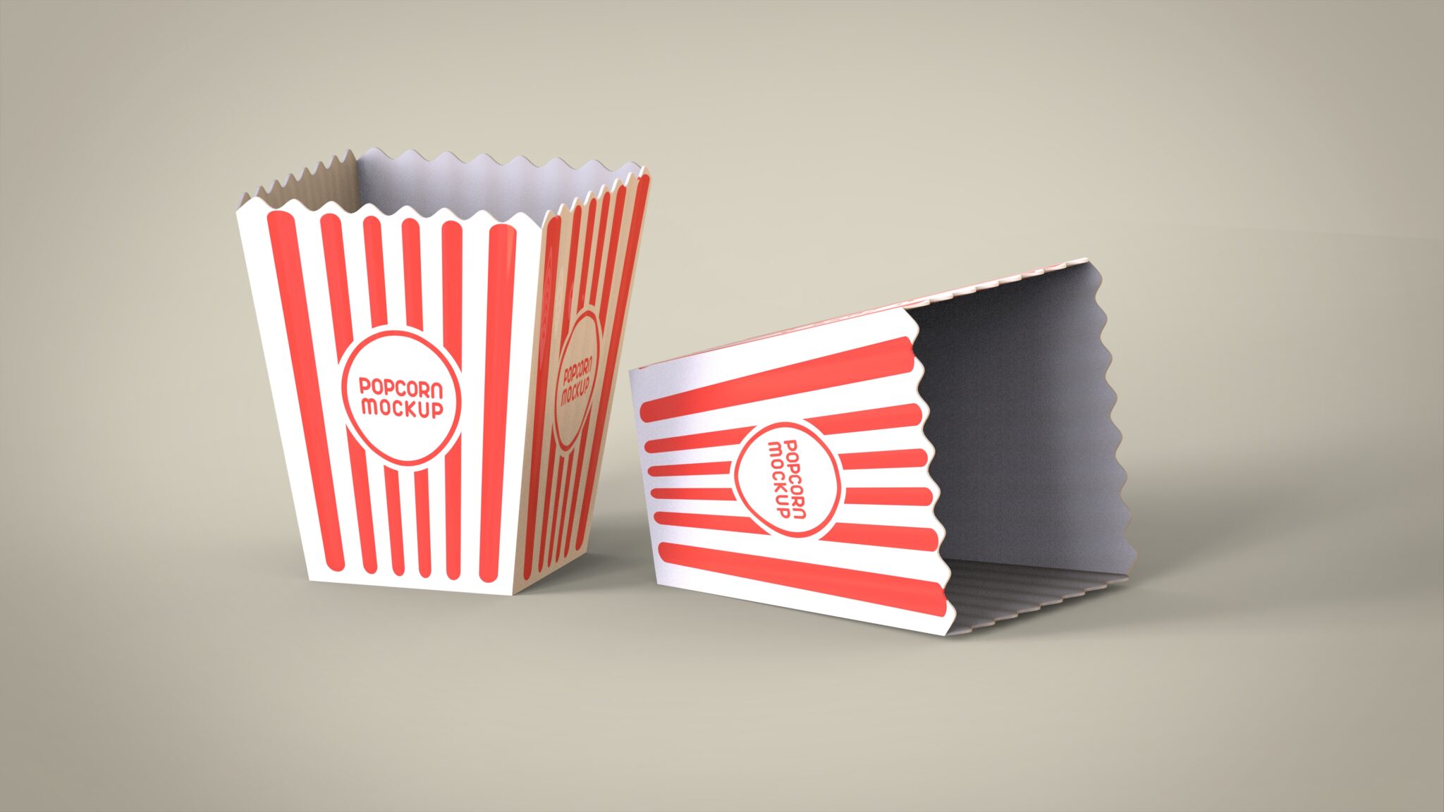 Popcorn Box 3D Model