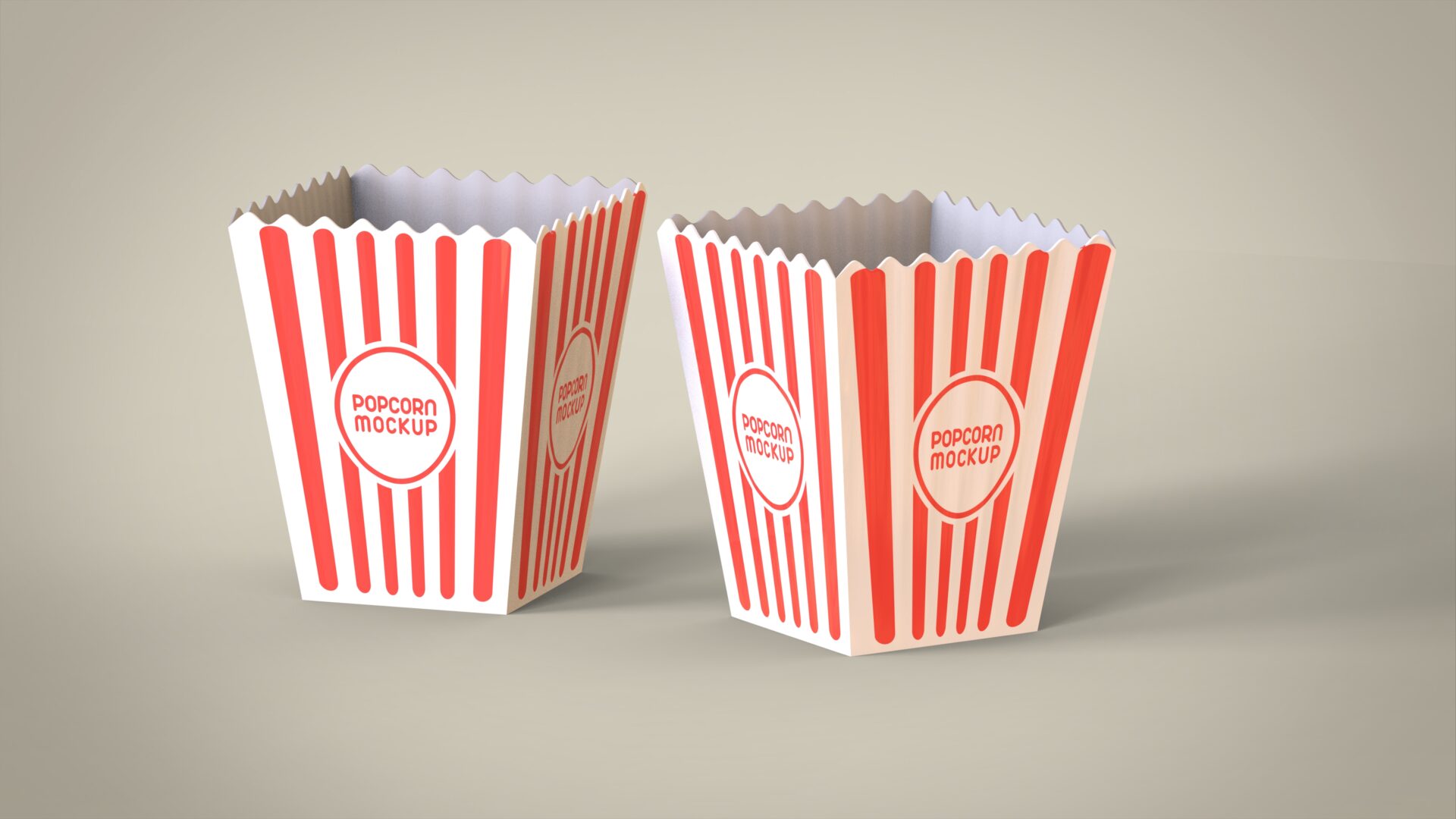 Popcorn Box 3D Model