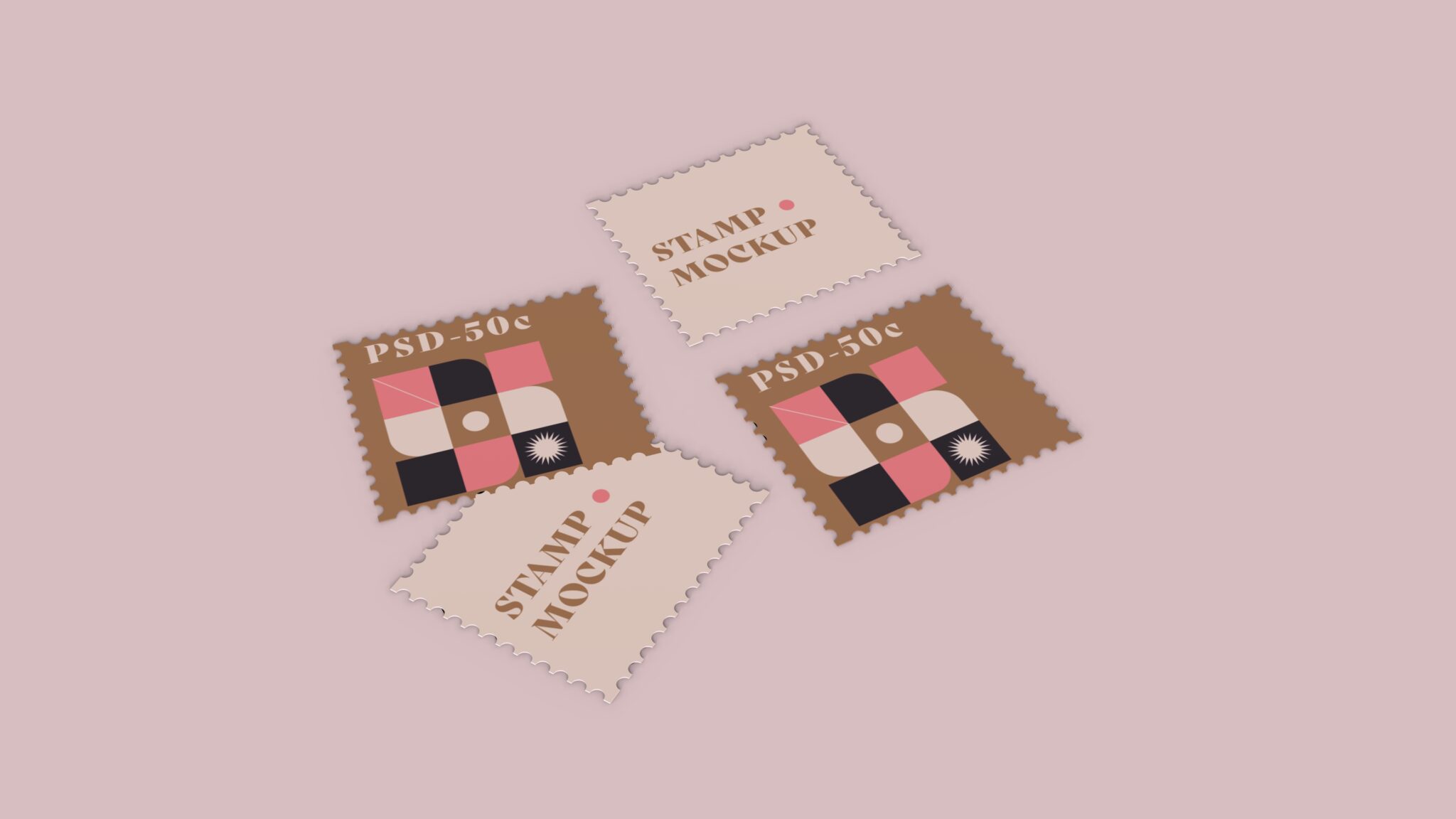 Postage Stamp 3D Model
