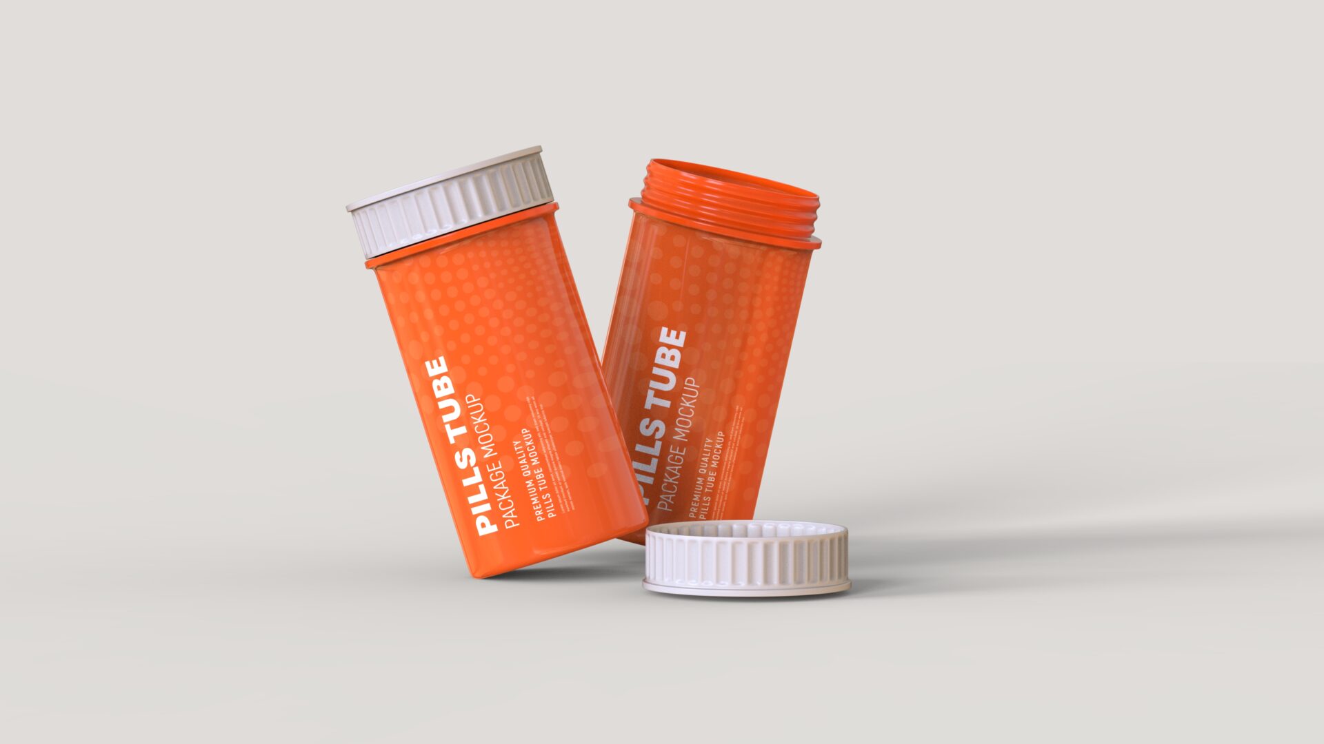 Plastic Pill Tube with Box 3D Model