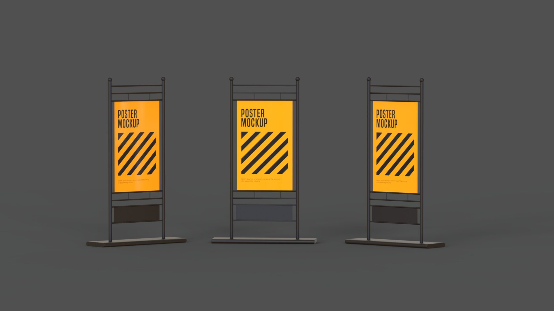 Vertical Stand Banner 3D Model