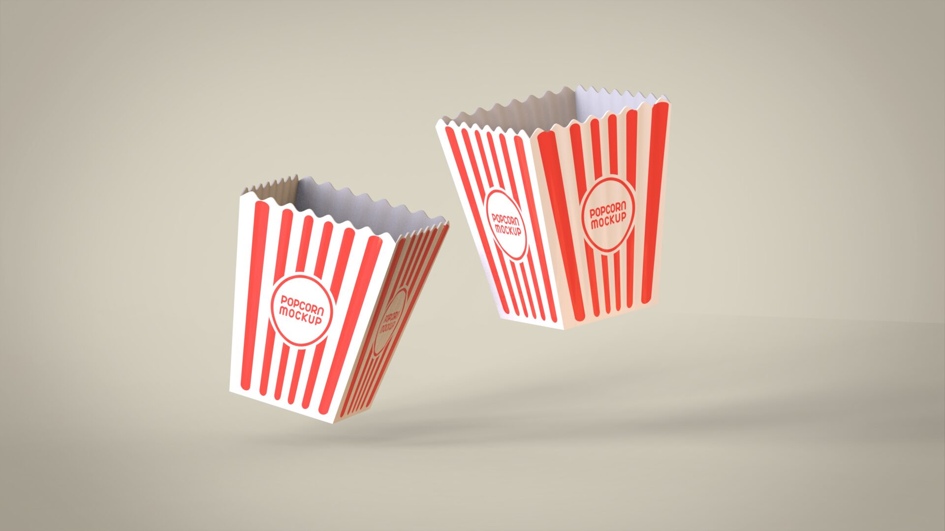 Popcorn Box 3D Model