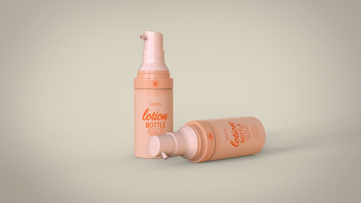 Cosmetic Body Lotion Bottle 3D Model