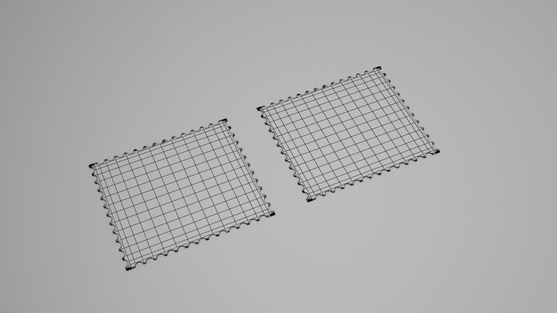 Postage Stamp 3D Model