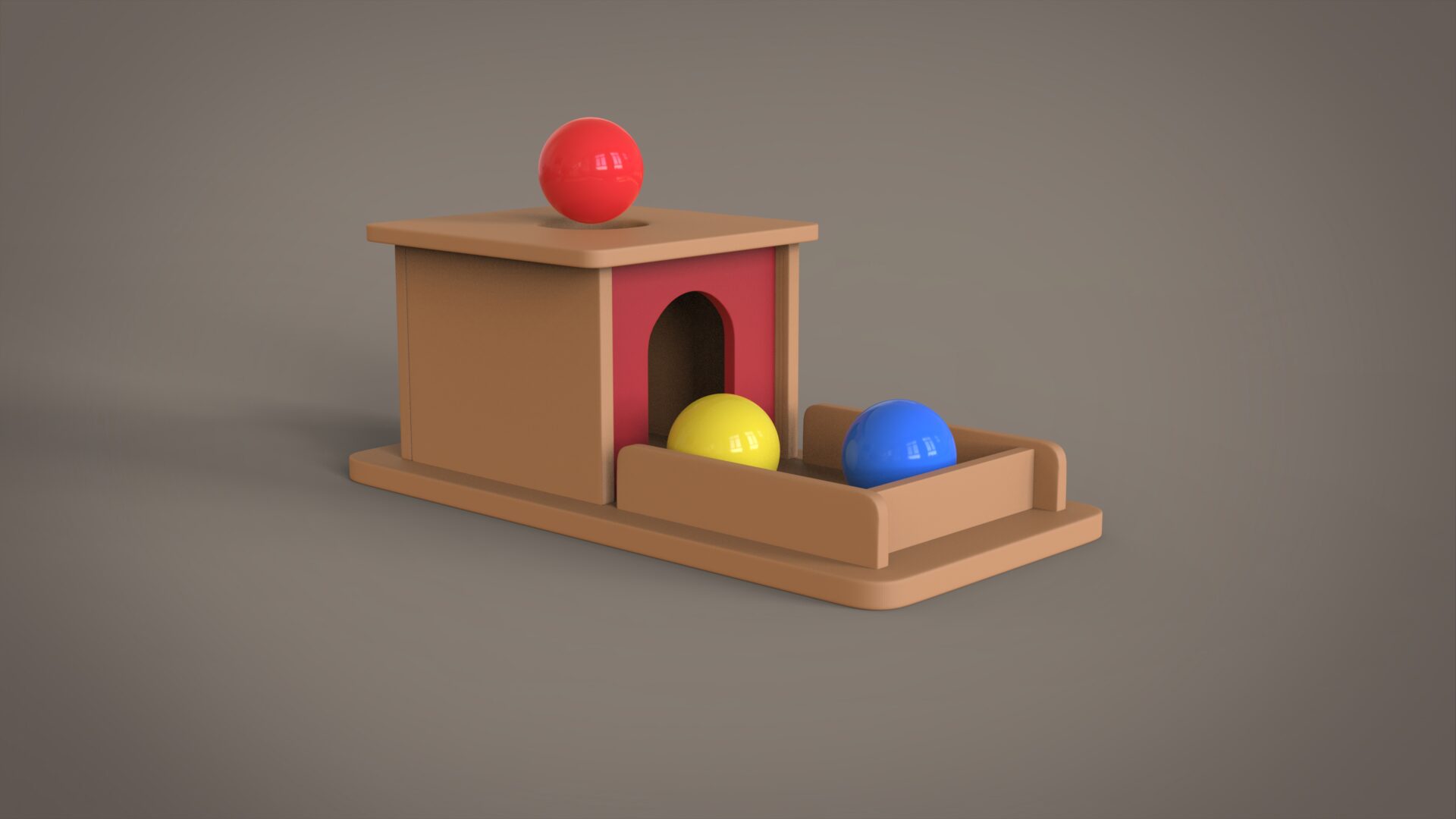 Object Permanence Box with Tray 3D Model