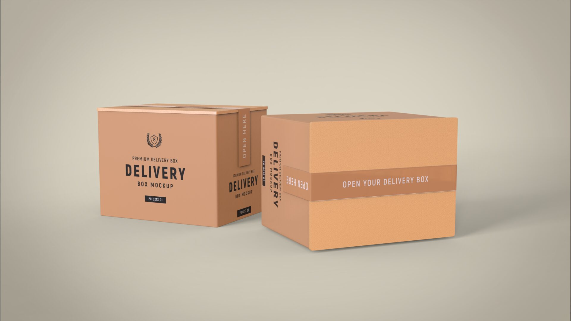 Kraft Paper Delivery Square Box 3D Model