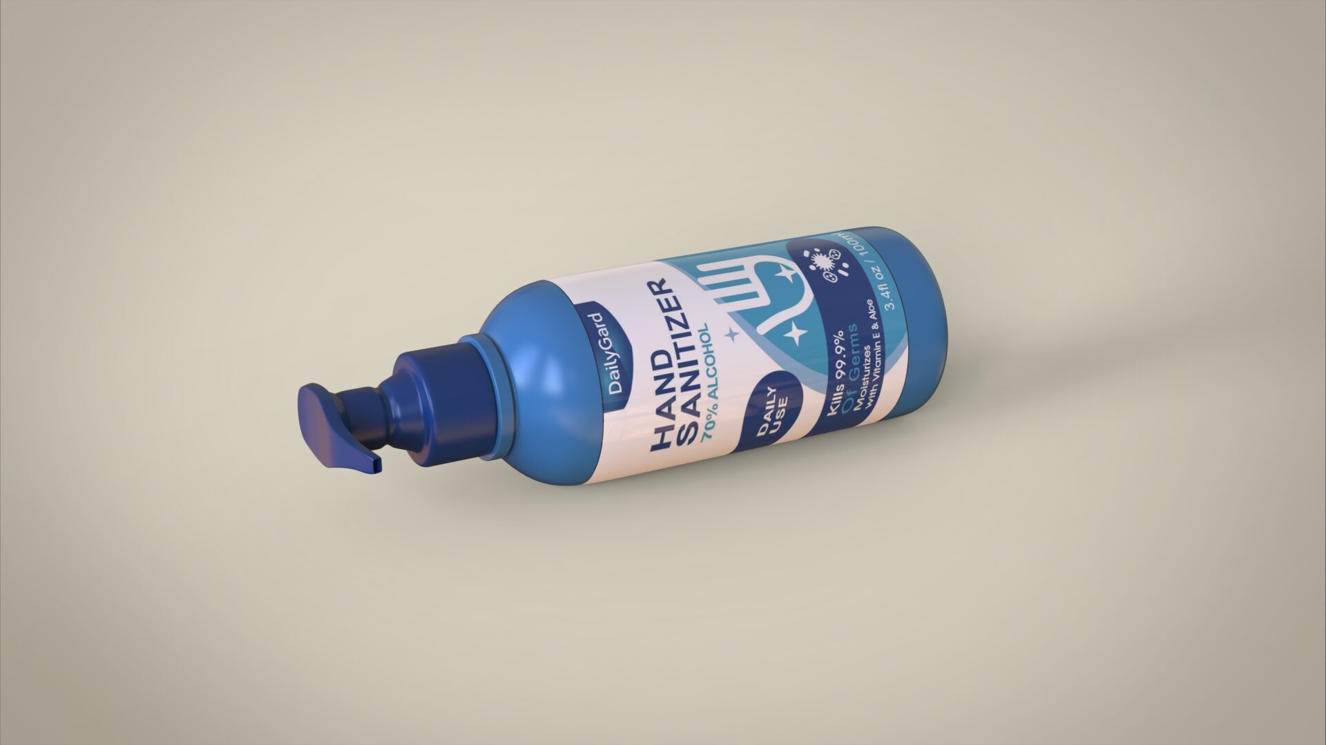 Hand Sanitizer Bottle 3D Model