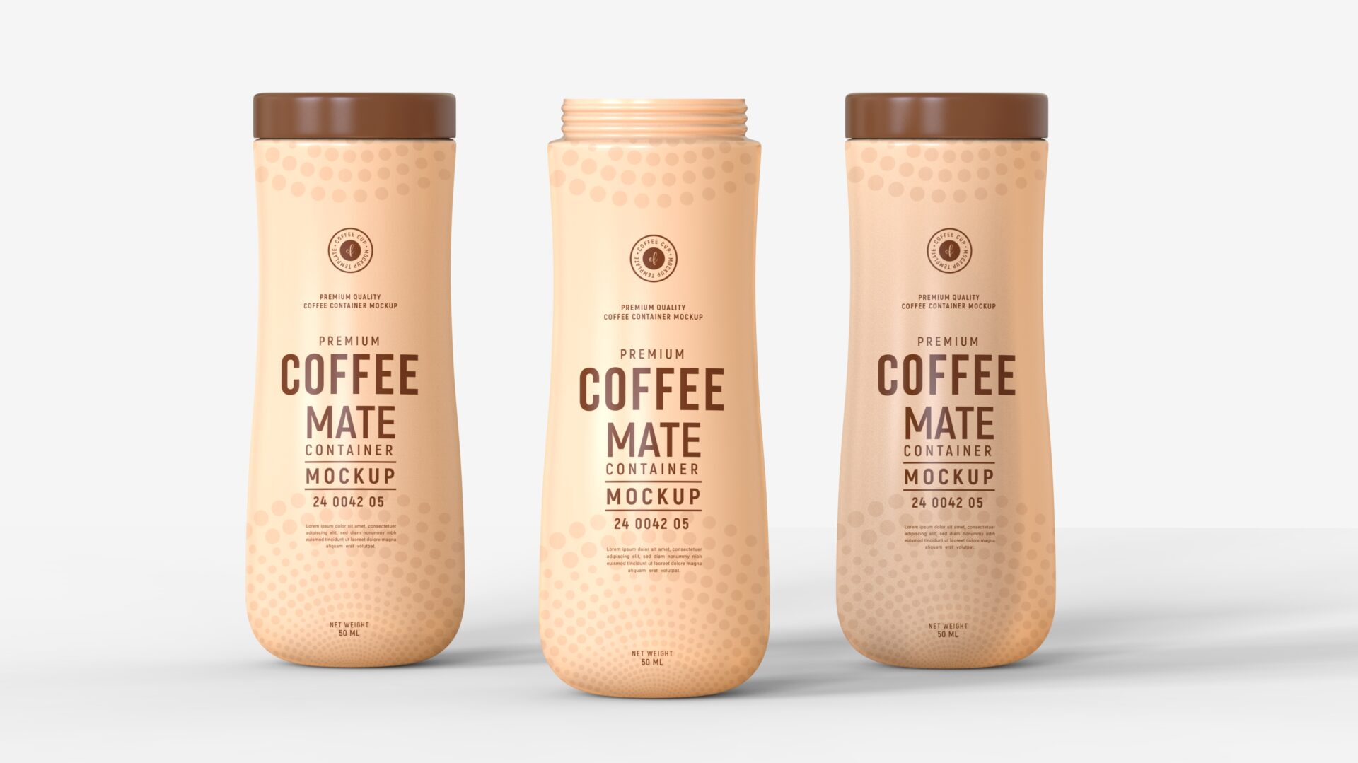 Glossy Plastic Coffee Mate Jar Packaging 3D Model
