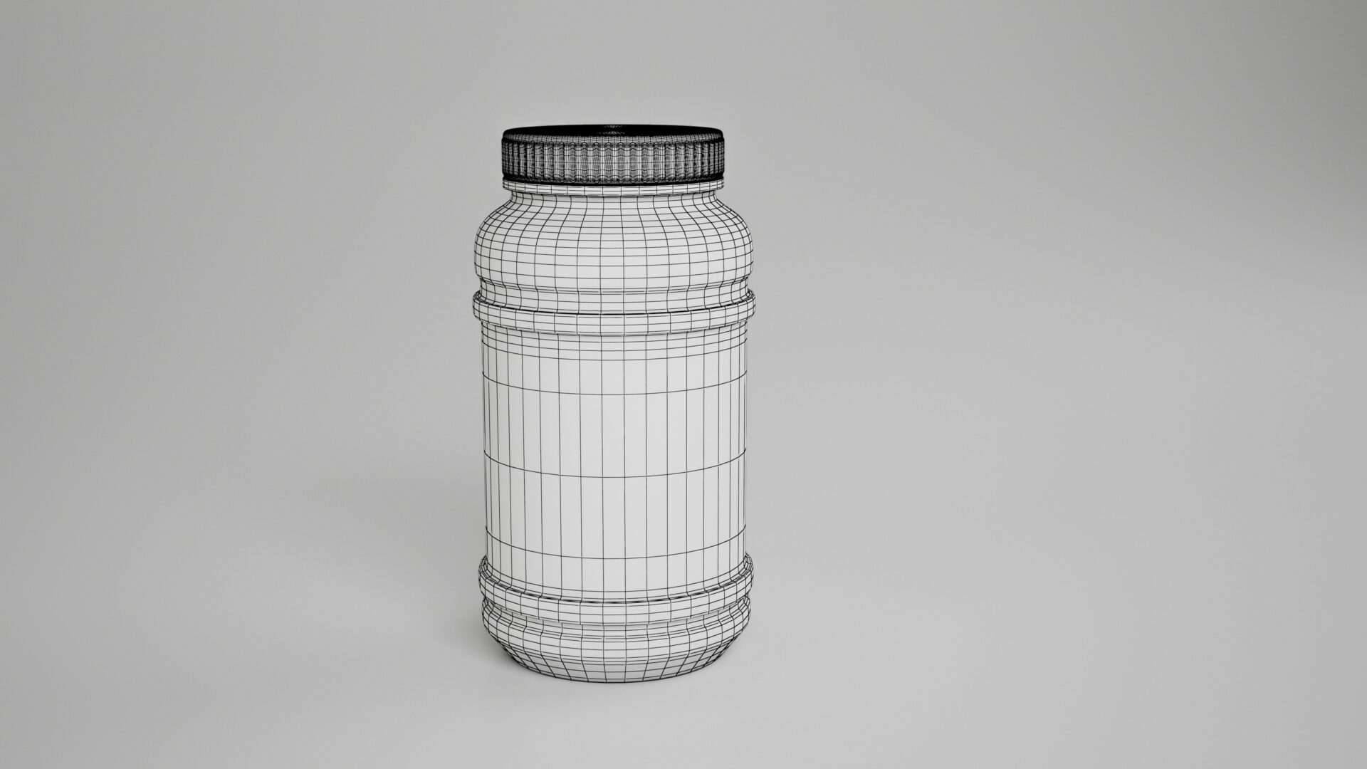 AirTight Plastic Jar Bottle 3D Model