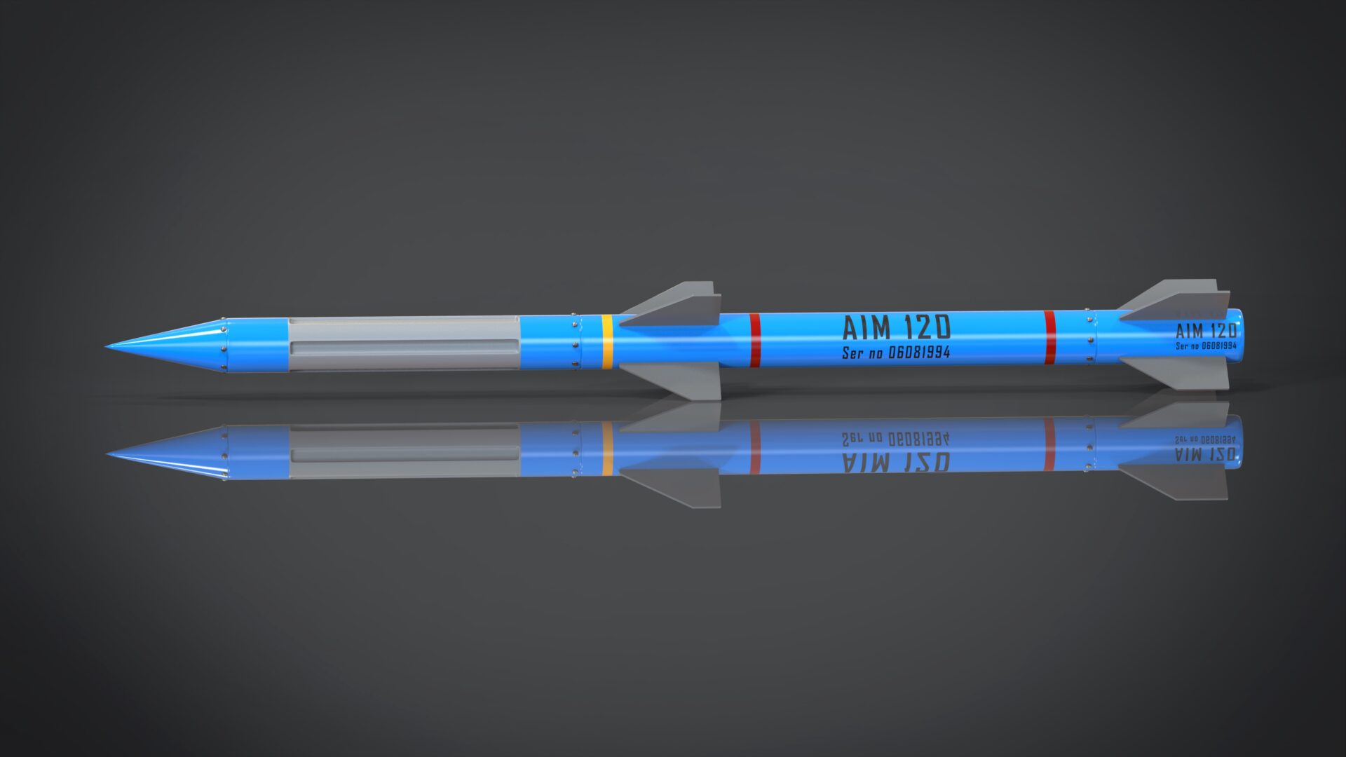 AIM-120 AMRAAM Missile 3D Model