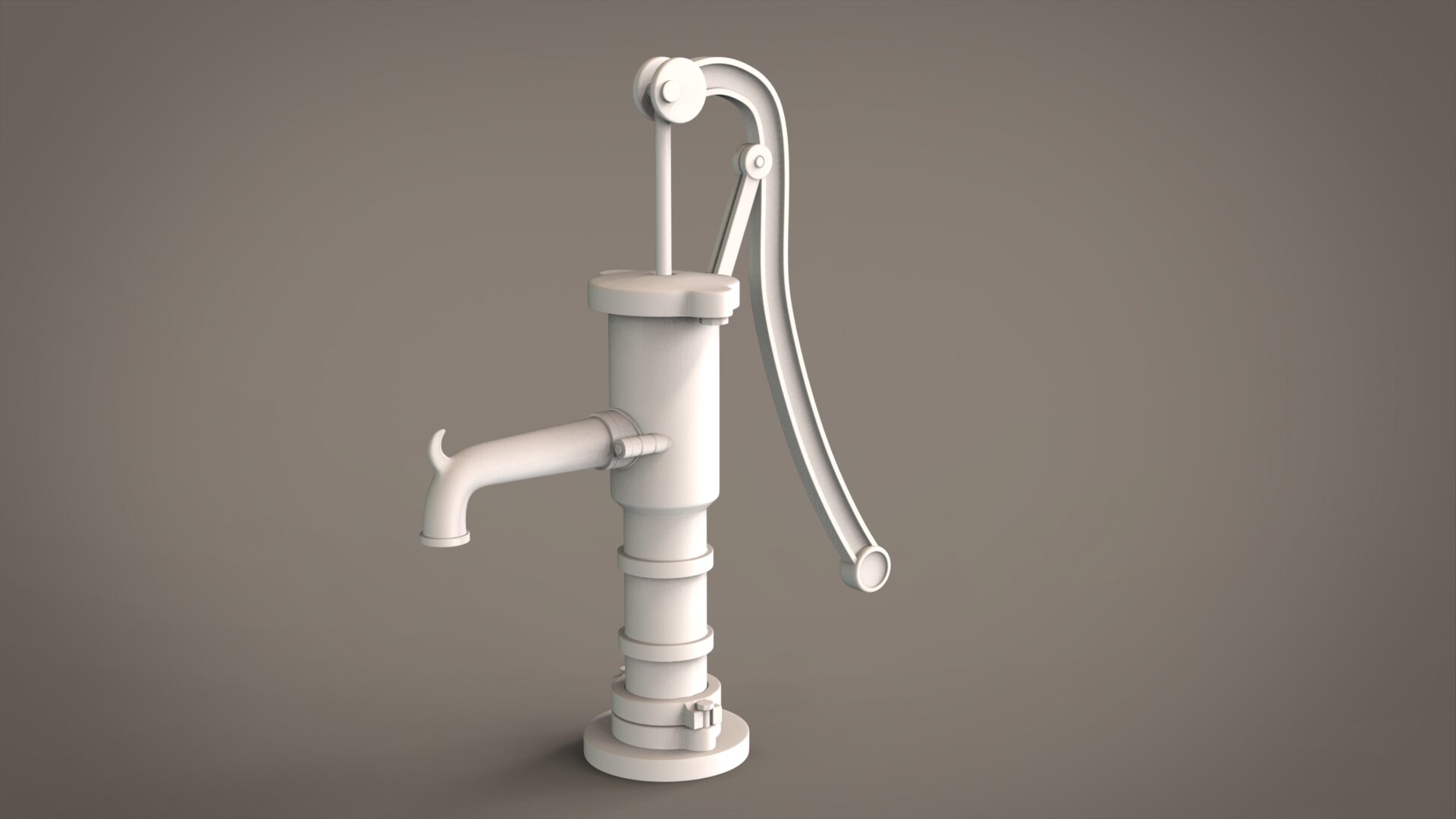 Hand Water Pump 3D Model