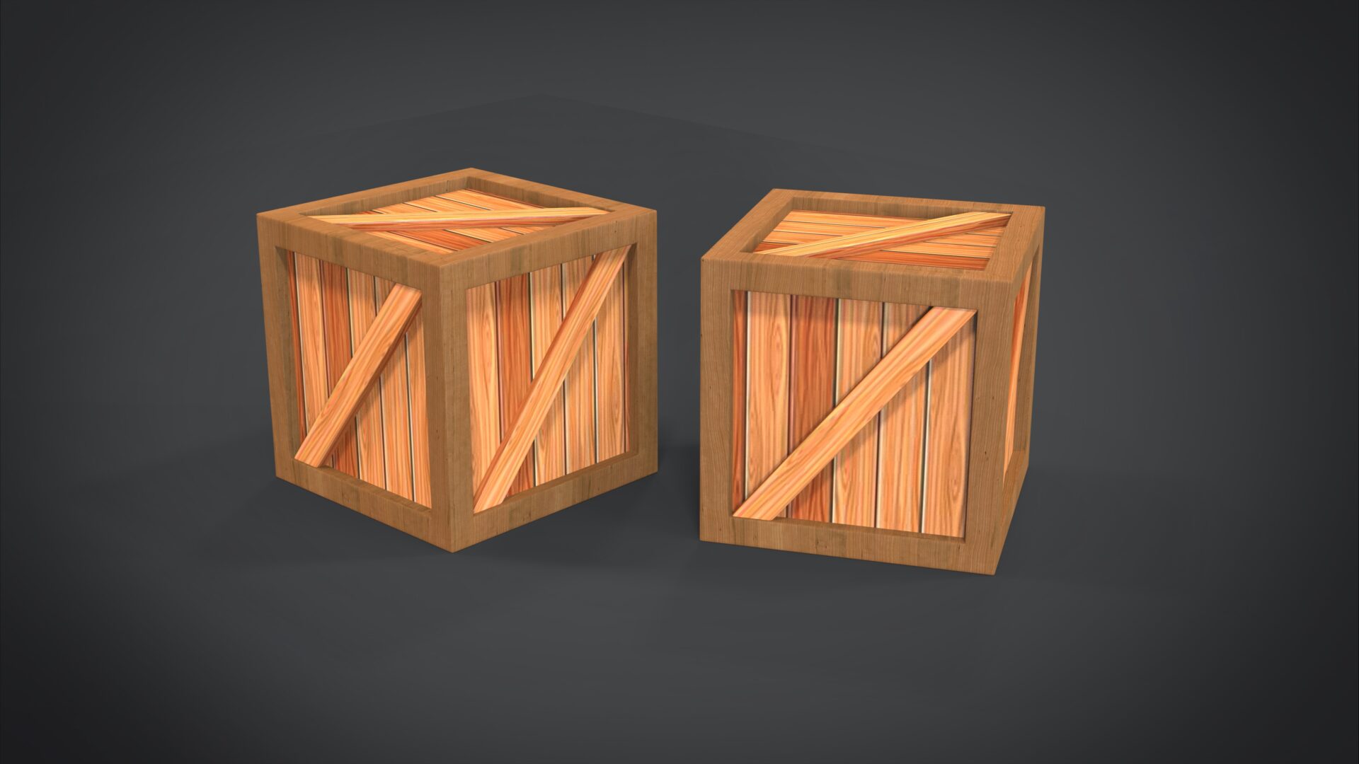 Wooden Box 3D Model