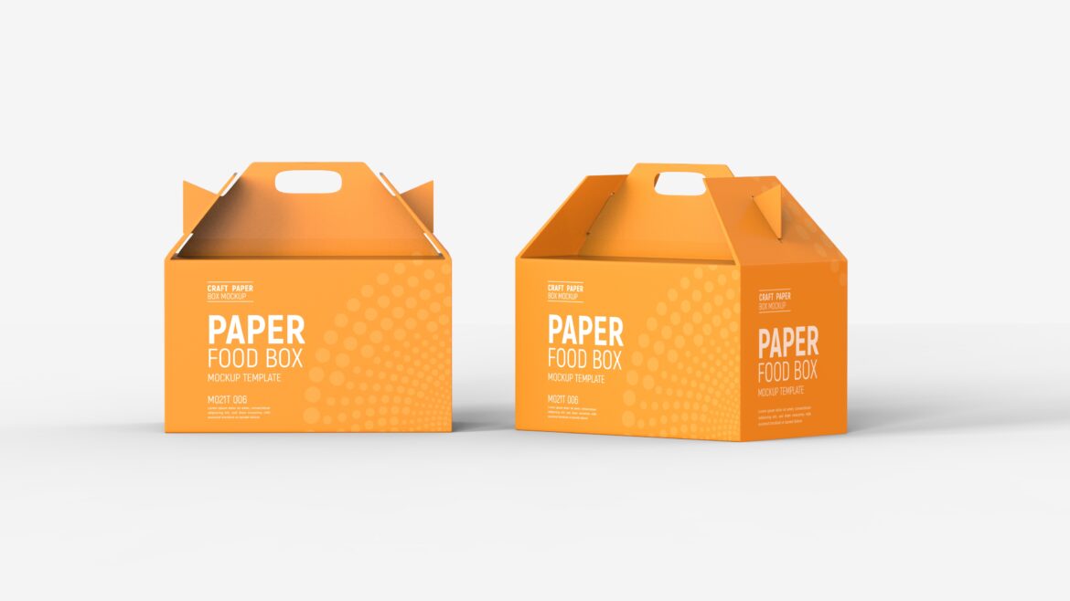 Paper Food Delivery Box 3D Model
