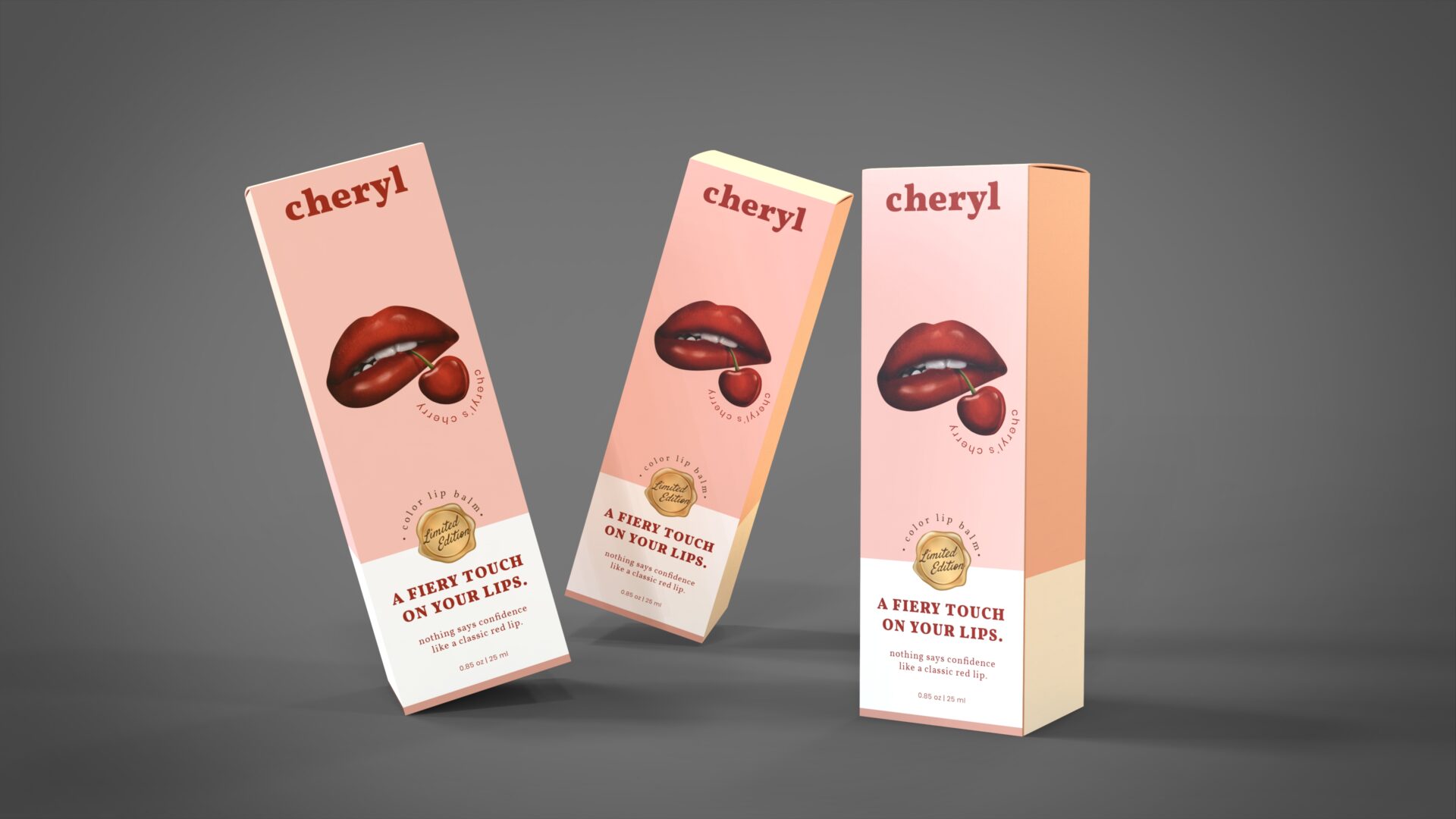 Red lipstick box 3D Model
