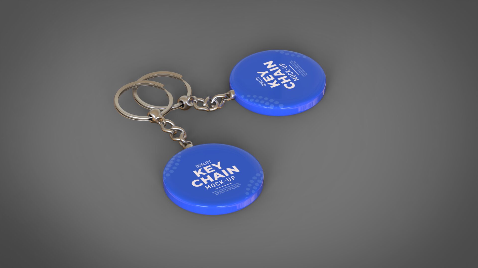 Round Metal Keychain 3D Model
