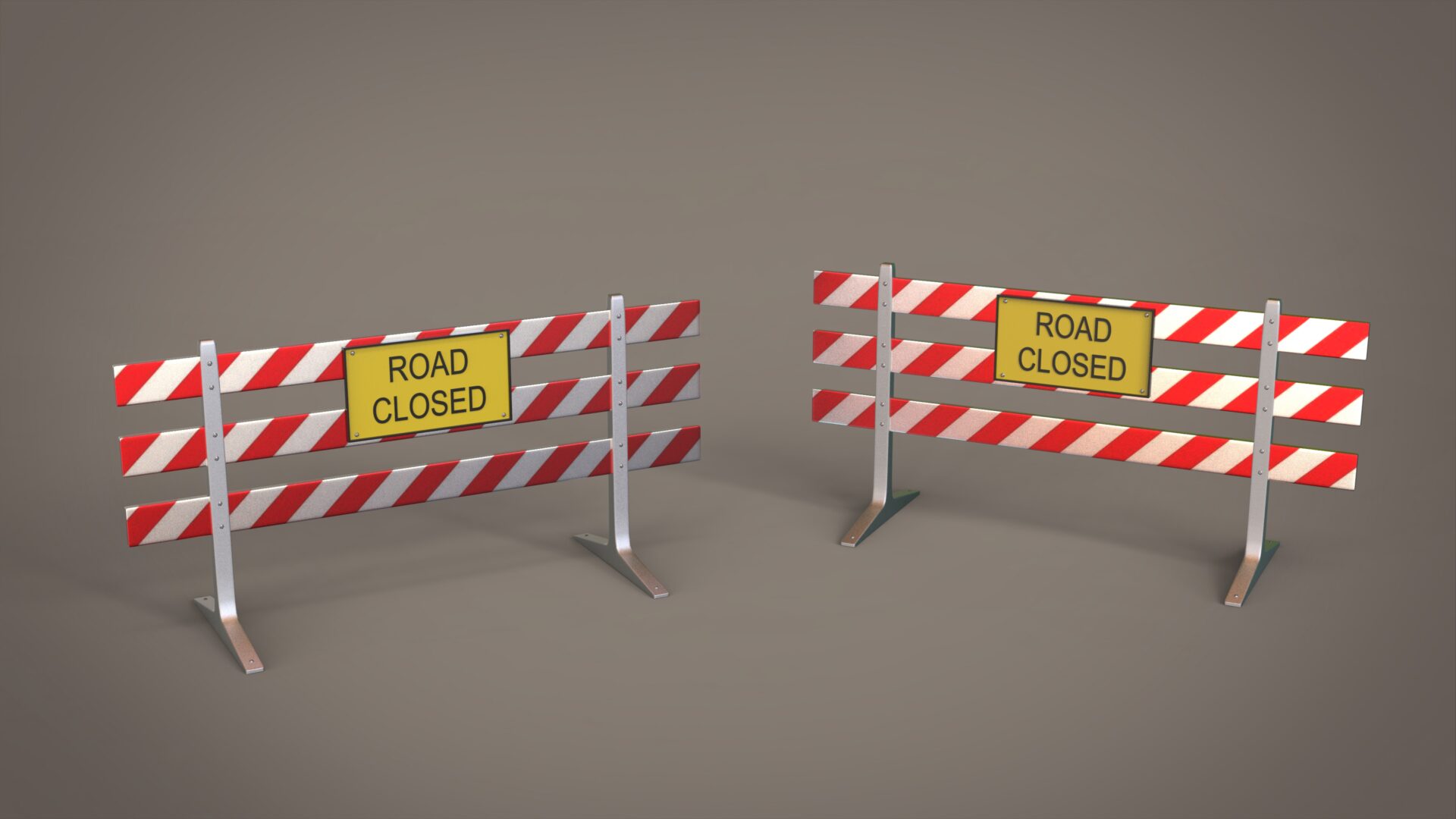 Roadside Safety Barrier 3D Model