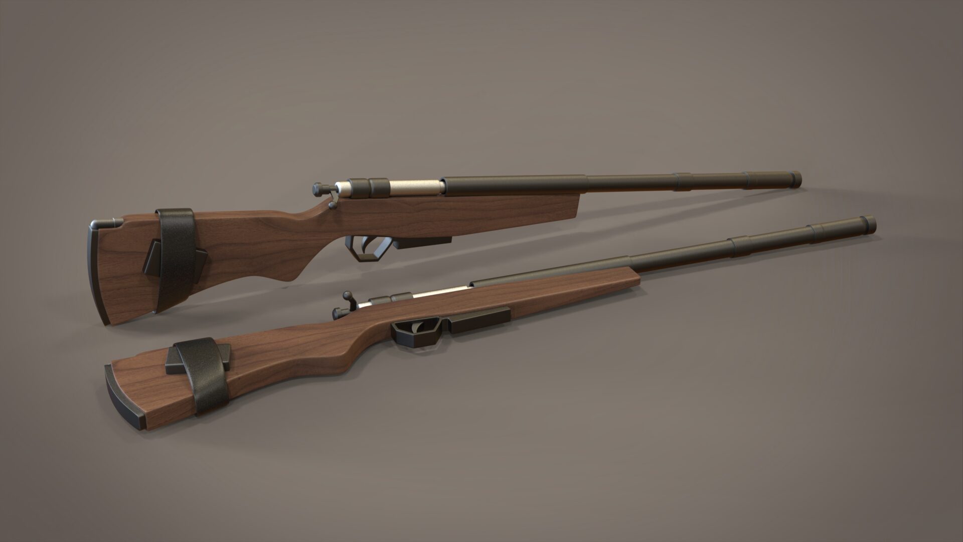 Simple Rifle 3D Model