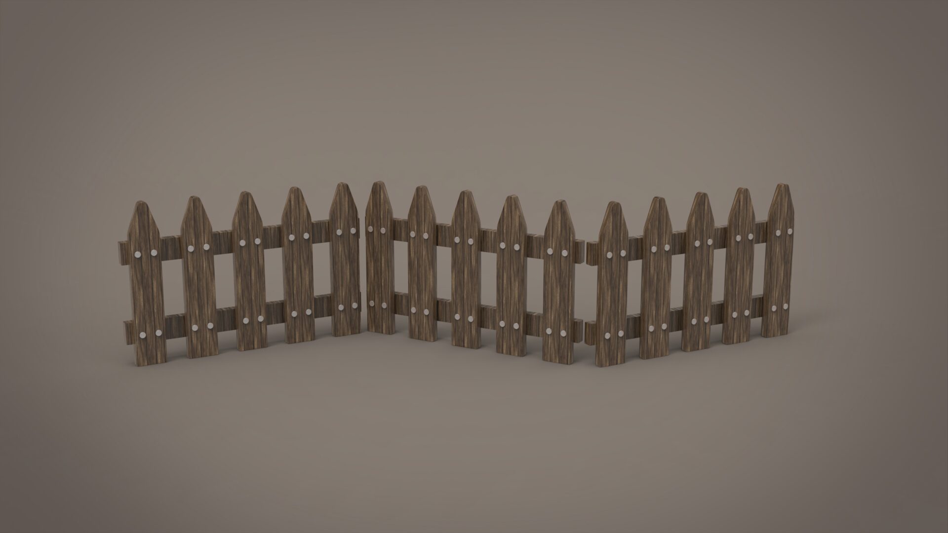 Wood Fence 3D Model