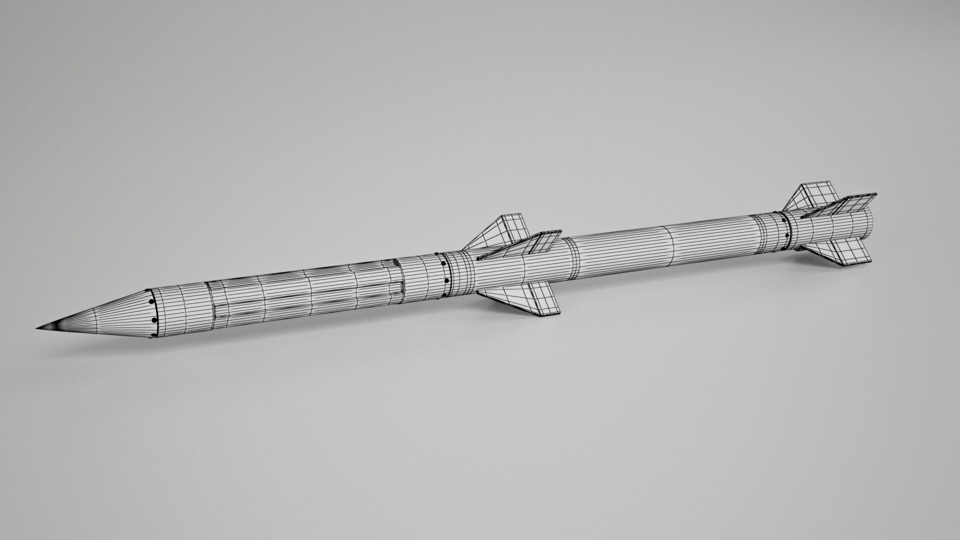 AIM-120 AMRAAM Missile 3D Model