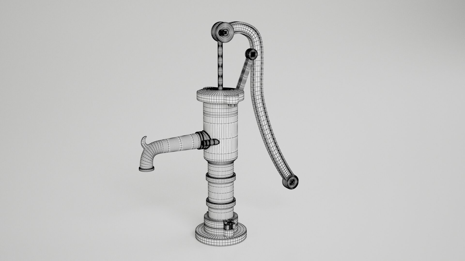 Hand Water Pump 3D Model