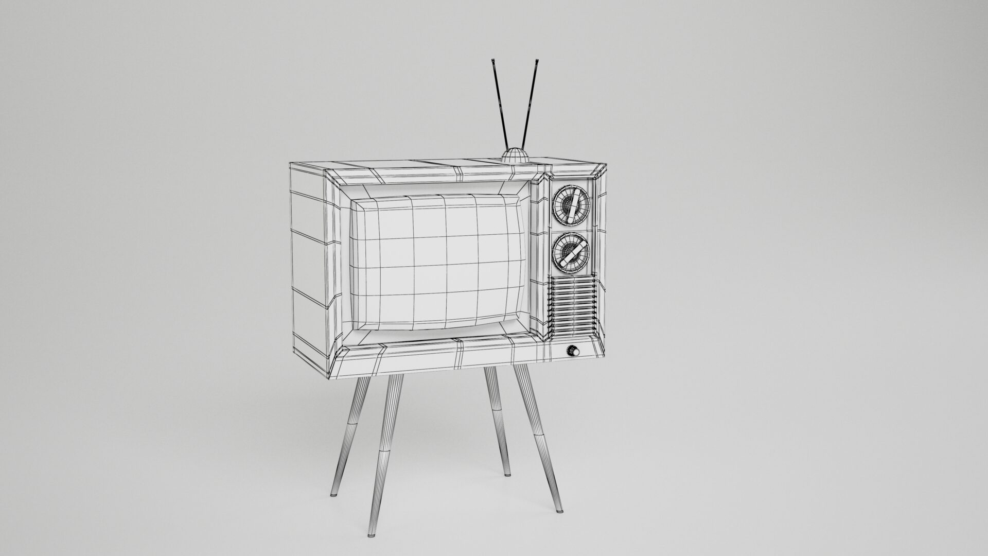 Retro TV 3D Model