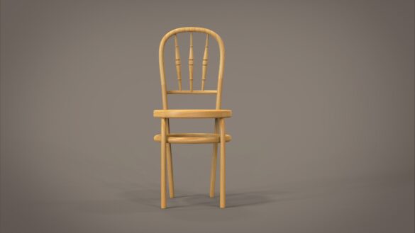 Post Apocalyptic Ruined Chair 3D Model