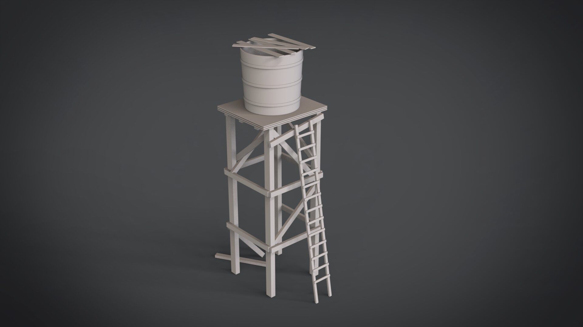 Water Tower 3D Model