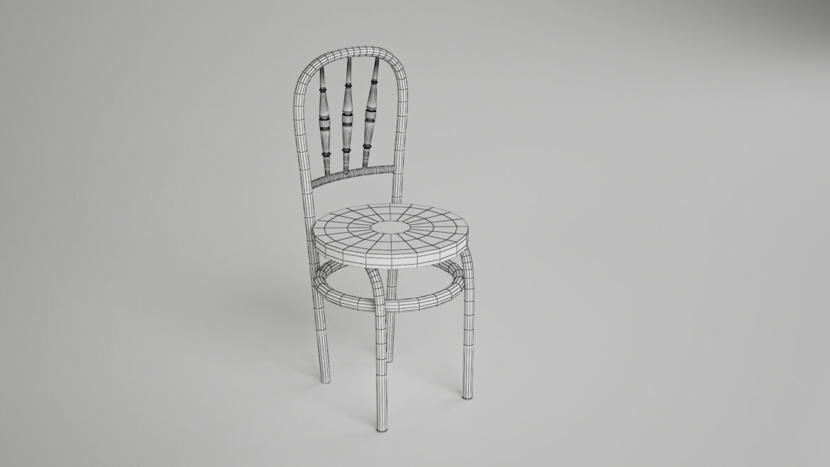 Post Apocalyptic Ruined Chair 3D Model