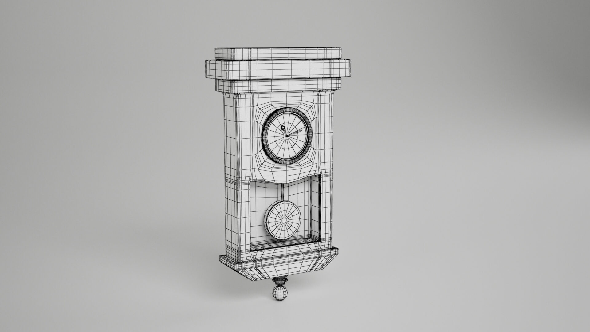 Vintage Pendulum Clock 3D Model