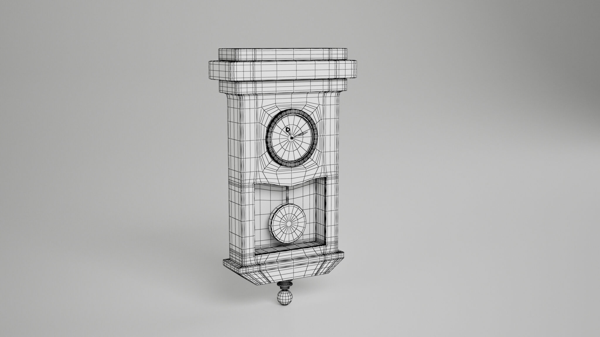 Vintage Pendulum Clock 3D Model